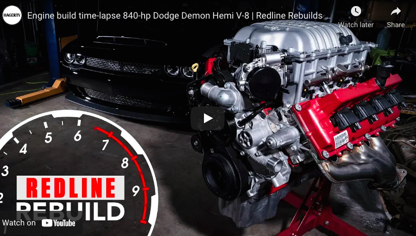 Engine build time-lapse 840-hp Dodge Demon Hemi V-8 | Redline Rebuilds ...
